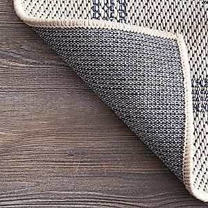 nuLOOM Charter Bordered Solid Indoor/Outdoor Area Rug, 8' x 10', Light Grey