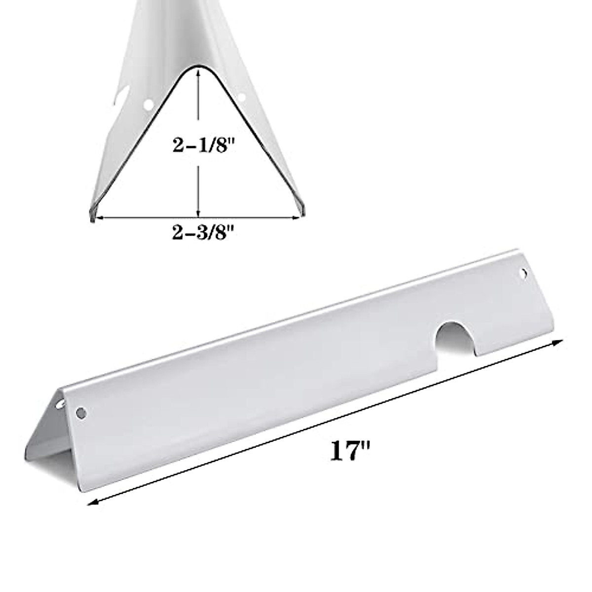 WALBZS 17 Inch Grill Flavorizer Bars Heat Plates for Weber Genesis II/LX 400 Series, Genesis II E410, E435, S435 (2017 and Newer) Grill Parts, Stainless Steel Replacement,Set of 7
