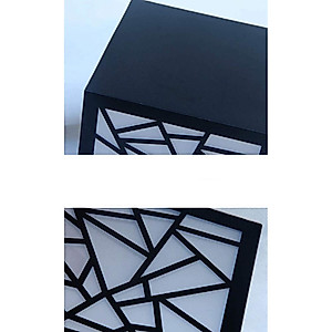 KAIKEA Black European Outdoor Post Light Pier Mount Fixture 7.8" E27 for IP65 Exterior House Porch Patio Deck Garage Yard Garden Driveway Home Lawn Walkway Chinese Floor Lamp Pillar Lantern