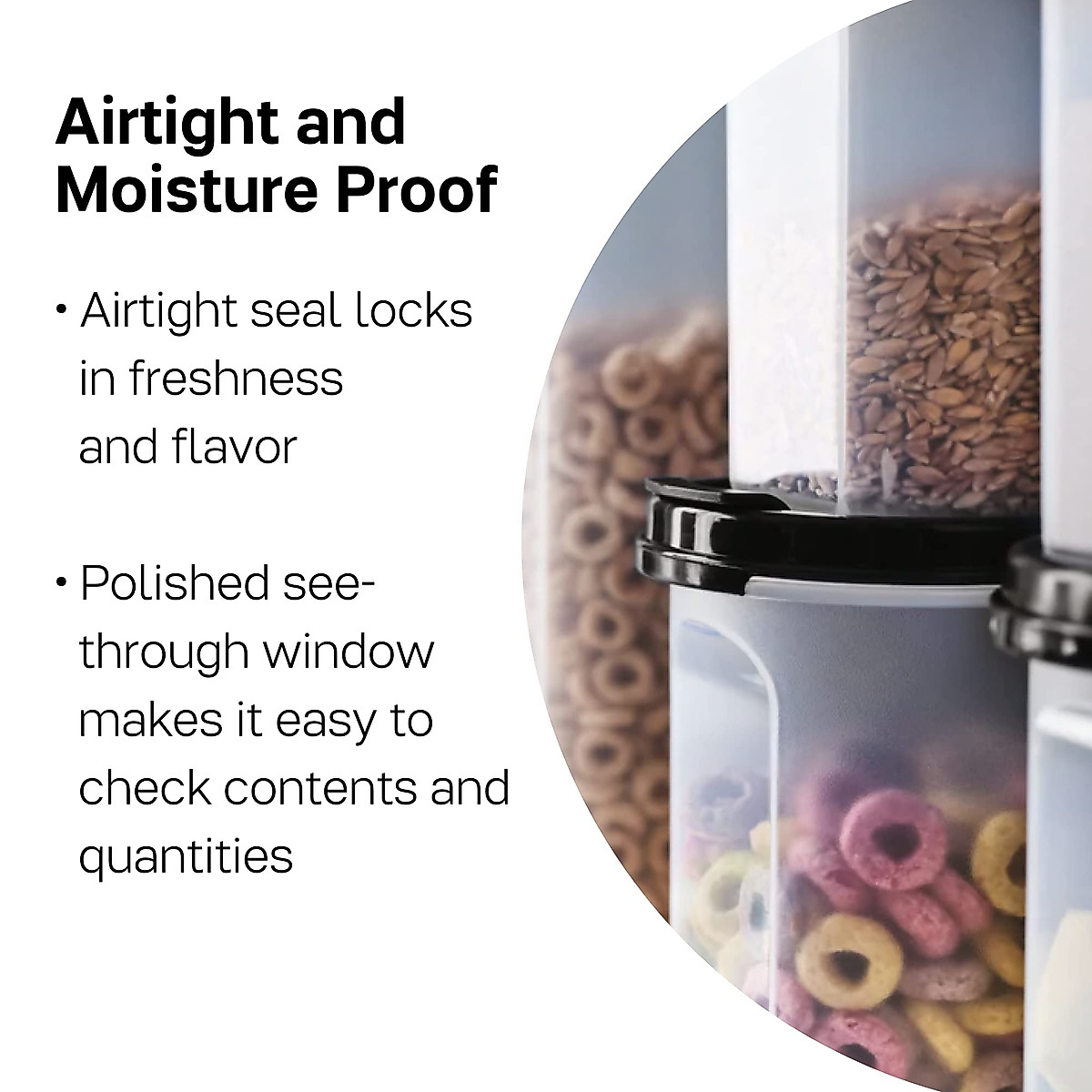 Tupperware Brand Modular Mates Oval Set - 5 Dry Food Storage Containers with Lids (2 Cup, 4¾ Cup, 7¼ Cup, 9¾ Cup & 12¼ Cup Sizes) - Airtight, Dishwasher Safe & BPA Free