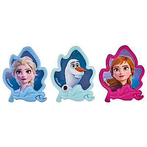 DecoPac Frozen II Rings, Cupcake Decorations Featuring Elsa, Anna, And Olaf For Birthday And Christmas Celebrations - 24 Pack