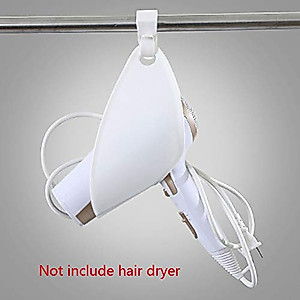 Hair Dryer Holder,Wall Hanging Hair Dryer Storage Bracket,Hook Design,No Drilling Removable Hair Dryer Stand Holder,2 Hanging Ways,Dryer Holder Rack Organizer,Fit Most Hair Dryer,for Bathroom