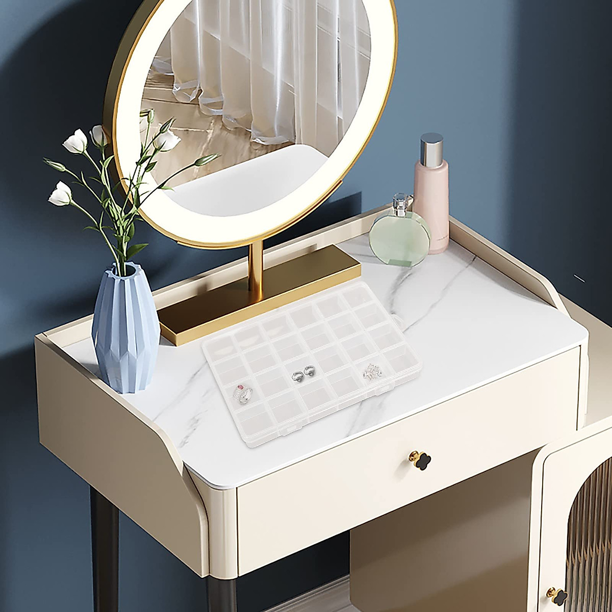 iNoDoZ Dividers Craft Tackle Organizer Storage Containers Box Clear Jewelry Storage Box Detachable Case Craft Beads Organizer Blanket Storage Container