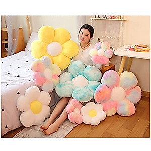 Flower Pillow Cute and Healthy Leisure and Comfortable Home Pillow Cushion Cushion Auto Supplies Office Supplies (50cm, White 02)