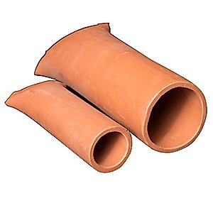 Cobalt Aquatics 45022 Round Pleco Cave, 1.5"/Small,White/Black