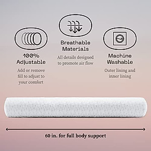 Coop Home Goods Maternity Pillow - Memory Foam Body Pillow for Pregnancy, Original Pregnancy Pillow, Side Sleeper Body Pillow, Full Body Pillow for Sleeping, Pregnancy Pillows for Sleeping (White)