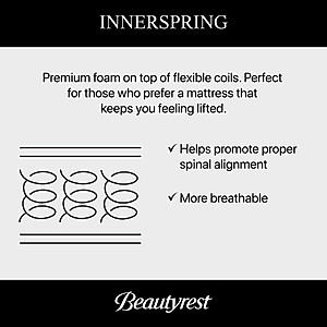 Beautyrest Black Series Two 16.25" Plush Pillow Top Twin XL Mattress - Breathable, Cooling, and Supportive - CertiPUR-US Certified, 100-Night Sleep Trial, and 10-Year Limited Warranty