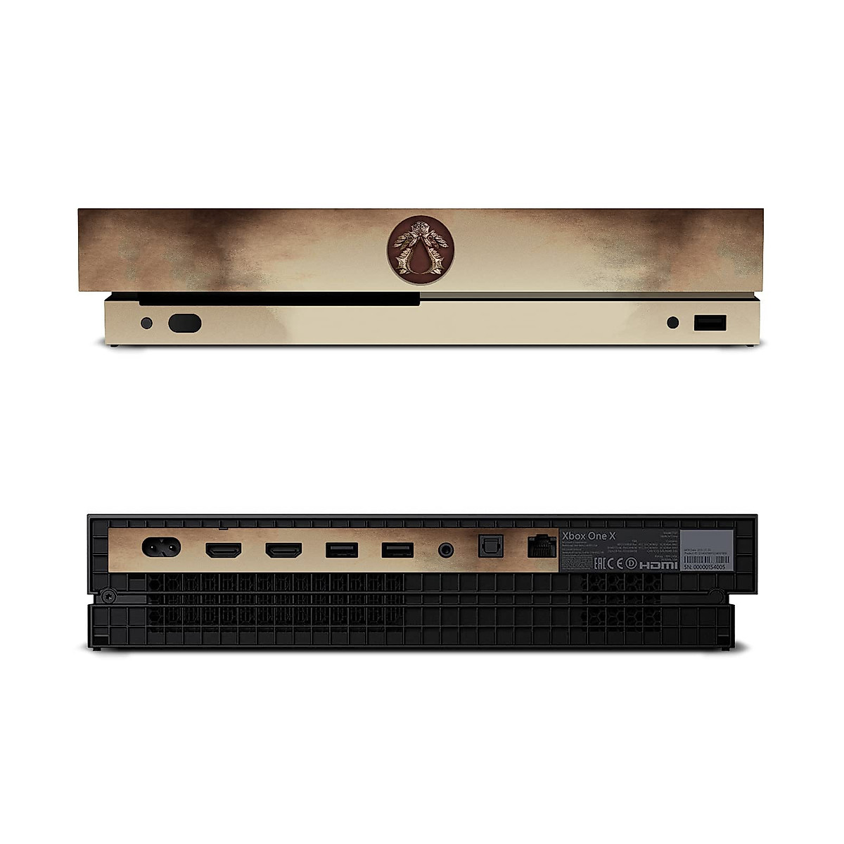 Head Case Designs Officially Licensed Assassin's Creed Belt Crest II Graphics Vinyl Sticker Gaming Skin Decal Cover Compatible With Xbox One X Console and Controller Bundle