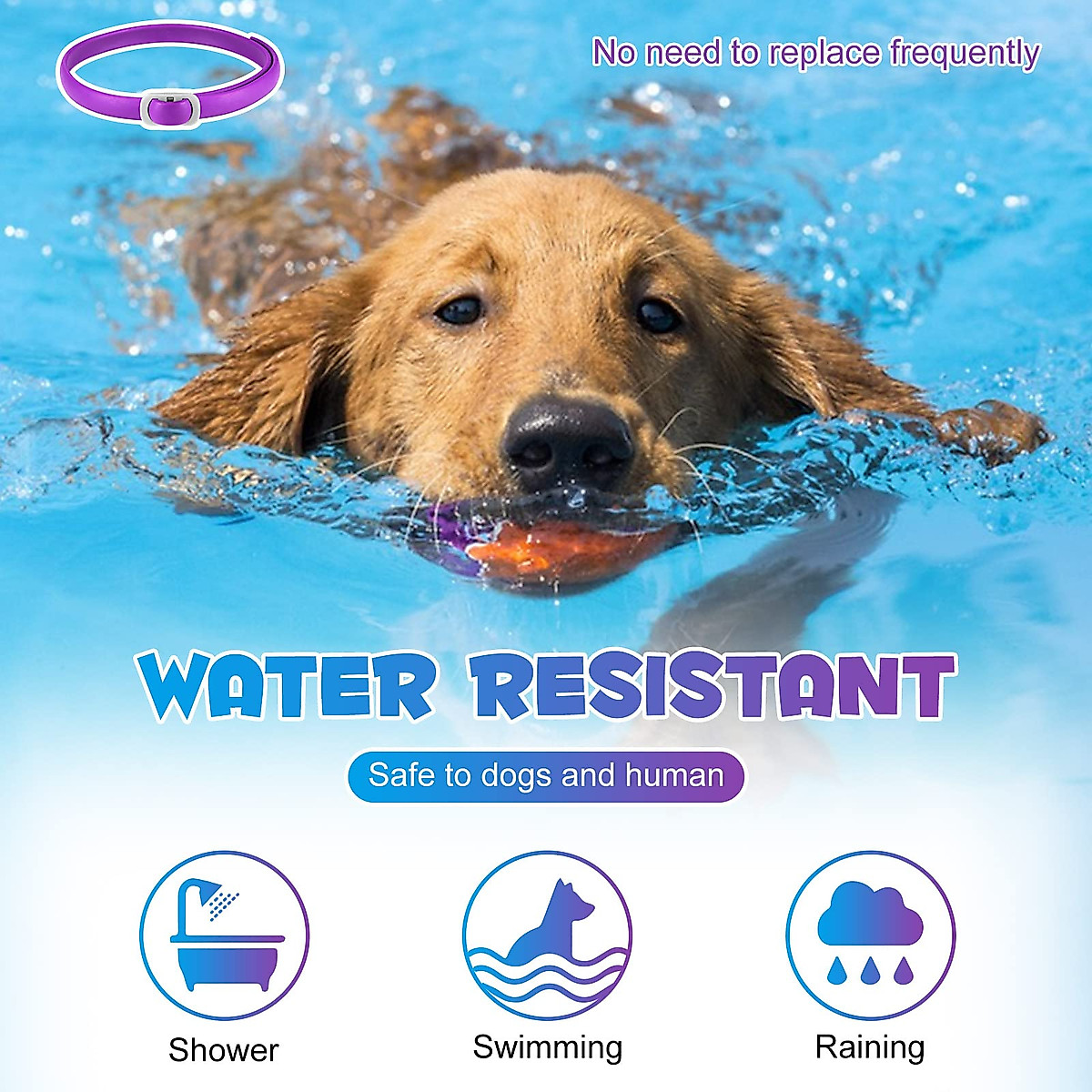 3 Pack Calming Collar for Dogs, Pheromone Collar for Dog Anxiety Relief, Adjustable Dogs Calm Collar Reduce Separation Anxiety Stress, Anti-Loose Dog Collar Fit Medium Large Puppy