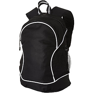 Bullet Boomerang Backpack (11.4 x 7.1 x 16.5 inches) (Solid Black/Royal Blue)