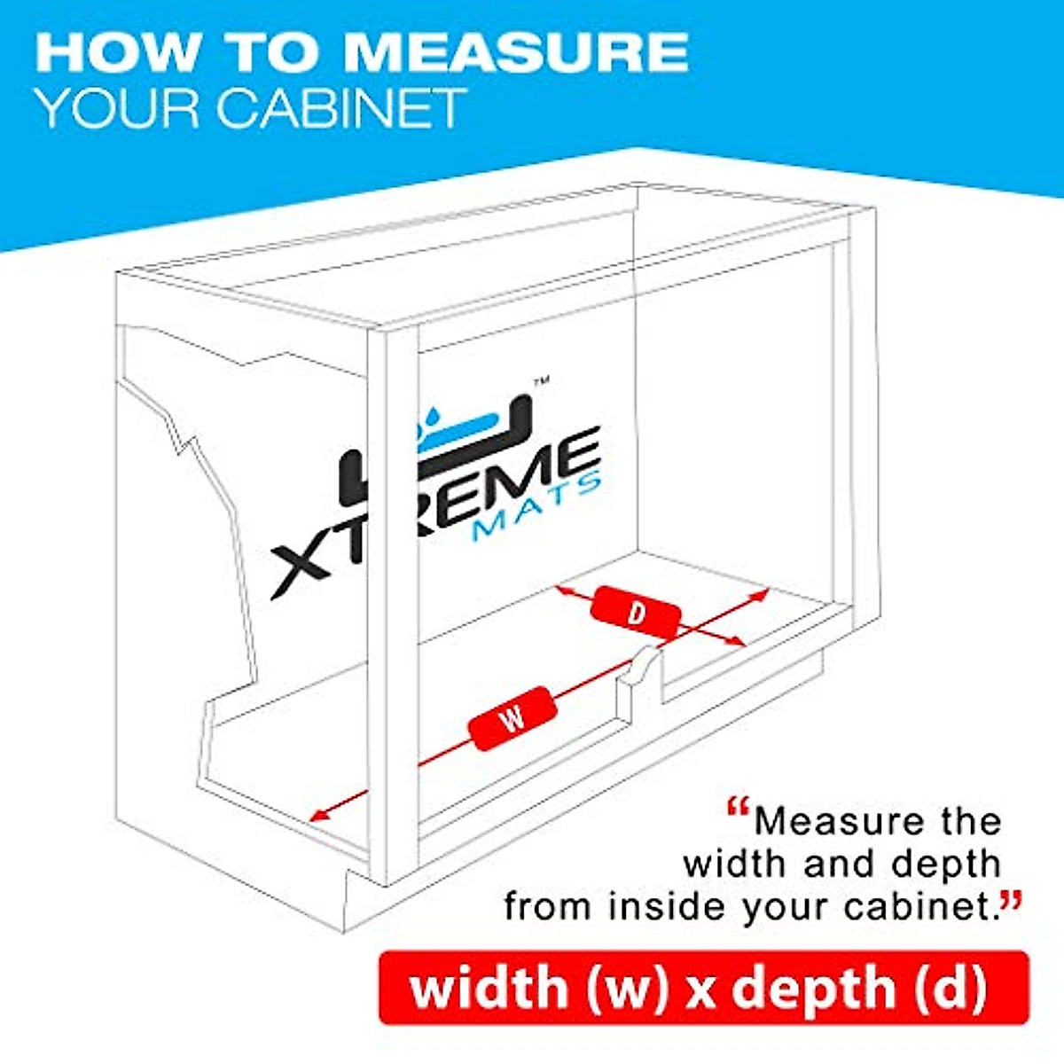Xtreme Mats - Waterproof Under Sink Mat for Kitchen, Pick Your Size - 34" 1/4 x 22 1/4 - Kitchen Cabinet Shelf Protector, Flexible Under Kitchen Sink Drip Tray Liner - CM-36-BEIGE