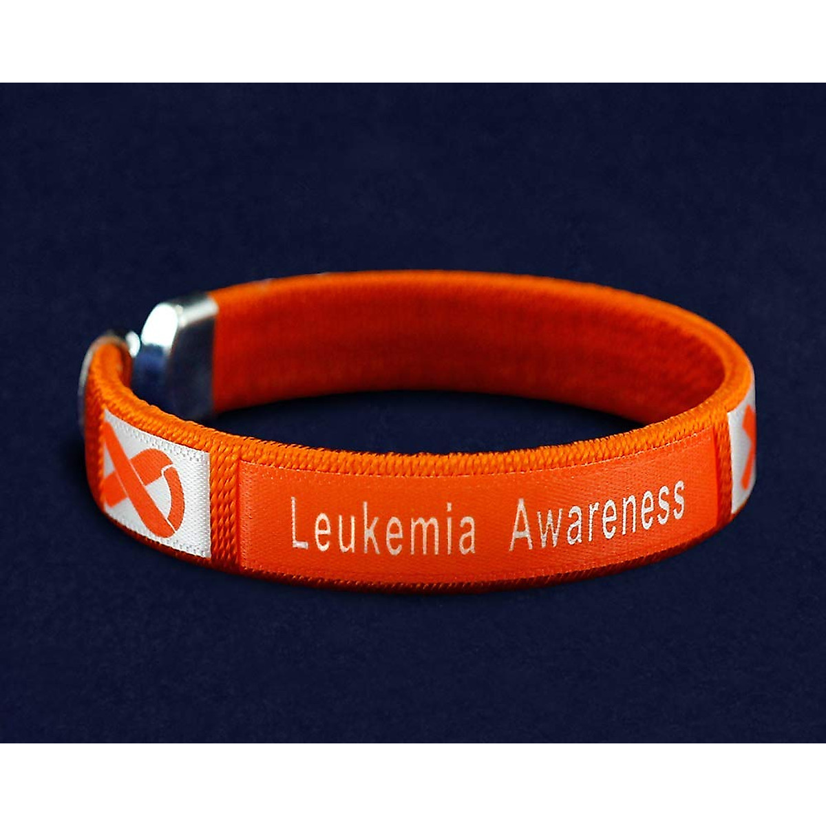 25 Pack Leukemia Awareness Bangle Bracelets - Orange Ribbon Awareness Bracelet for Leukemia Awareness