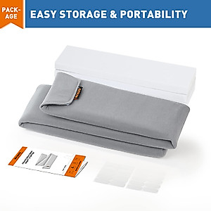 MAGZO Tailorable Door Draft Stopper 38" L X 4.7" W X 1.2" T, Fit Door Bottom Length 30-38 Inch Door Draft Blocker Noise Cold Air Wind Dust Proof Energy Saving, Gray