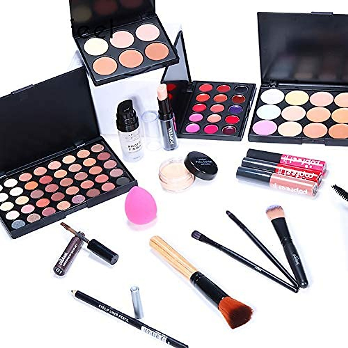 All in One Makeup Kit Makeup Kit for Women Full Kit Multipurpose Makeup Kit-Makeup Brush Set,Eyeshadow Palette,Lip Gloss Set, Makeup Bag,Eyebrow Pencil,Mascara and Face Makeup