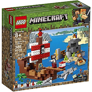 LEGO Minecraft The Pirate Ship Adventure 21152 Building Kit (386 Pieces)