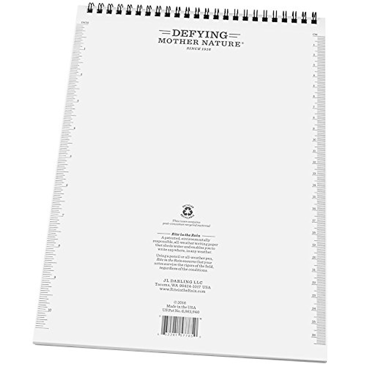 Rite In The Rain Weatherproof Legal Pad, 8.5" x 11", Gray Cover, Legal Pattern, 3 Pack (No. LP785X3), Grey