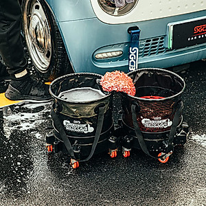 SGCB Collapsible Bucket 4 Gallon PVC Anti-Seepage Portable Folding Storage Bucket with Handle for Car Wash Outdoor Travelling Camping Picnic Hiking Fishing Gardening