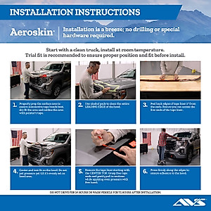 Auto Ventshade [AVS] Aeroskin Hood Protector | 2015 - 2020 Ford F-150 | Low Profile/Flush - Smoke | 322096