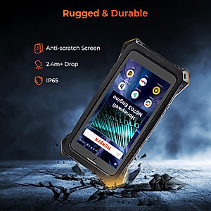 MUNBYN 2024 Android Barcode Scanner with Pistol Grip, Equip with Honeywell N6703 Scanner Engine, 5.5" Screen, Android 11 Wireless Mobile Computer Handheld, 4+64GB, Inventory Scanner with Software