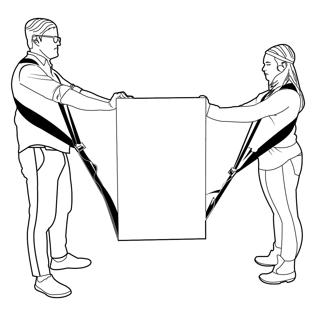Nielsen Products Shoulder Dolly Accessory Hook Straps 4240 - Hook Straps Perfect For Moving Round Objects And Objects With Handles