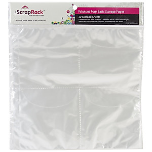 Totally-Tiffany SRSP-P42 Scrap Rack Basic Storage Page, Fabulous 4, 10-Pack