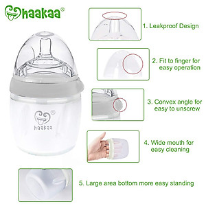 haakaa Manual Breast Pump Breast Milk Collector Gen 3 Multi-Functional Feeding Set 5.4oz/160ml