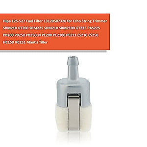 Hipa 125-527 Fuel Filter 13120507320 for ECHO String Trimmer SRM210 GT200 SRM225 SRM210 SRM2100 GT225 PAS225 PB200 PB250 PB250LN PE200 PE2100 PE211 ES210 ES250 HC150 HC151 Mantis Tiller