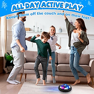 Kids Toys Christmas Stocking Stuffers Hover Soccer Ball, Rechargeable Air Soccer Indoor Fun Toys Birthday Gifts for Boys Girl Toddlers Age 3 4 5 6 7 8 Years Old