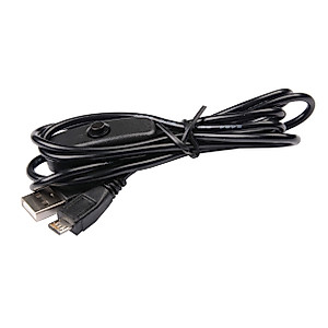 MUZOCT 5V/2.5A Power Supply Micro USB Charger Adapter with On Off Switch for Raspberry Pi 3/2 Model B