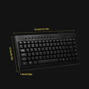 Multimedia Keyboard Wired Silent Keyboard Waterproof Gaming Keyboard for Laptop PC USB Keyboard