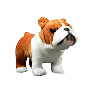 Lifelike Bulldog Plush-11.8" Bulldog Stuffed Animal,Soft Dog Stuffed Animals for Boy,Stuffed Plush for Girls and Boys,Stuffed Bulldog Plush for Kids, Kids' Plush Toy Pillows,Hugging Pillow