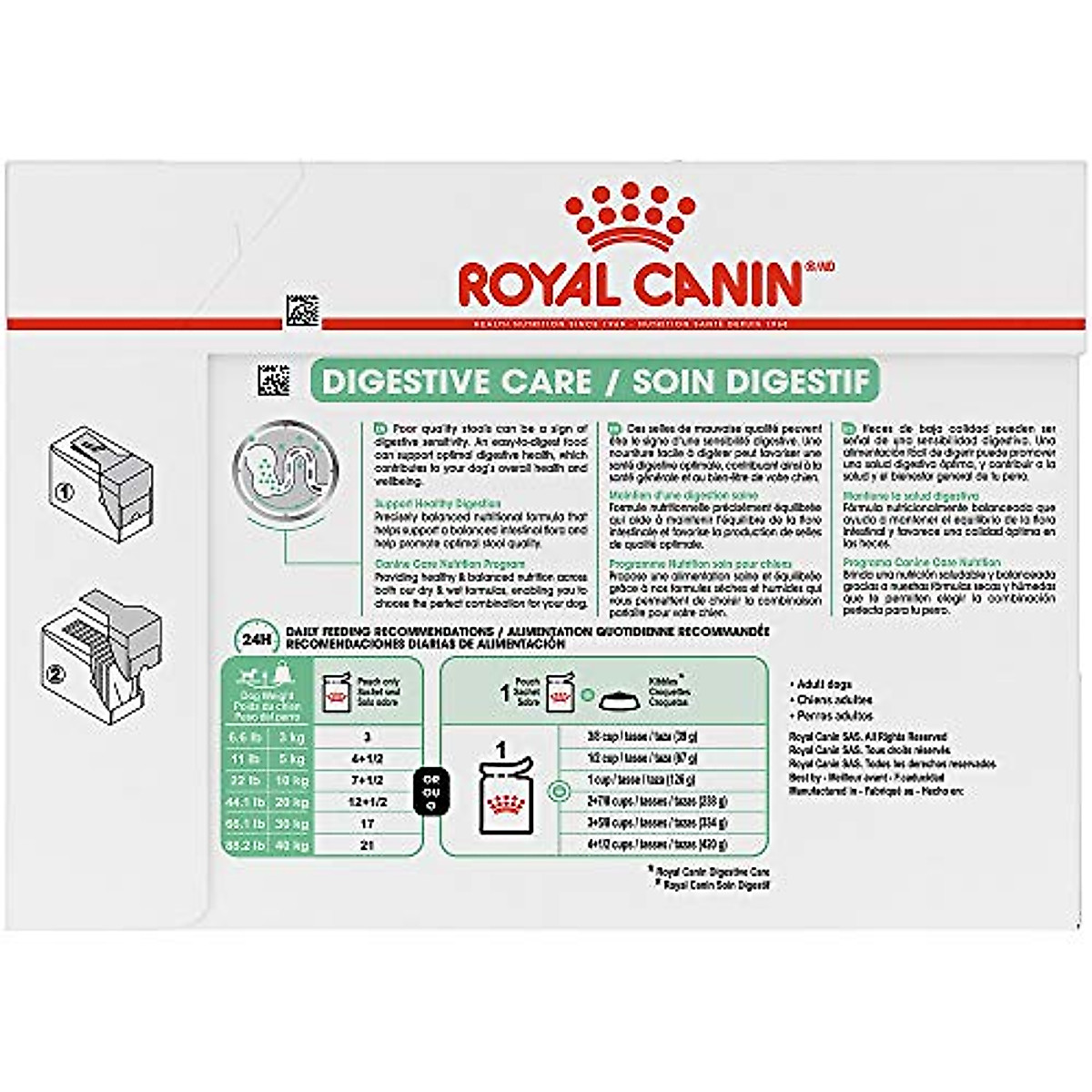 Royal Canin Digestive Care Loaf in Gravy Pouch Dog Food, 3 oz, 12-pack