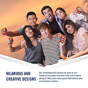 Beersy Silicone Sleeve Beer Can Cover - Insulated Can Sleeve - Novelty Disguise for Outdoor Events, Golf, Parties, Concerts,Tailgating - Hide a Beer To Look Like Soda, Fits 12 oz Cans (Chef BoyAreWe)