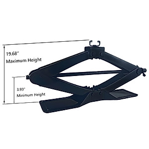 Scissor Jack with Wider Base - 3 Ton (6614 lbs) Steel Car Jack Kit with Ratchet Handle, Portable Tire Lift Jack for Auto SUV, RV, MPV