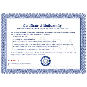 PEORA 14K White Gold Created Alexandrite Pendant for Women with Genuine Diamonds, Color-Changing 3.25 Carats Oval Shape 10x8mm, with 18 Inch Chain