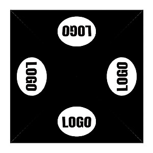 SOSITE Custom Logo Pop Up Canopy Tent for Trade Show with 1pc Full Backwall 2pcs Half Sidewalls-10x10