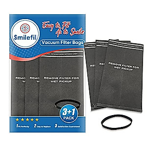 S SMILEFIL 9-38737 Dust Cloth Filter Bag for Most Craftsman 2 to 2.5 Gallon Shop Vacuums and Powerhead Bucket Vac (3 Shop Vacuum Bags With 1 Retaining Band)