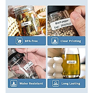 Phomemo D30 Label Maker Tape, Black on Lavender, White, Pink Sticker Thermal Paper, Long Self-Adhesive Label Tape, 15mm x 6m (1/2"x2361/8") Continuous Paper, 3 Roll