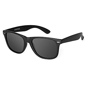 ATX OPTICAL XXL Mens Extra Large Polarized Sunglasses for Big Wide Heads 152mm (Black, Black)