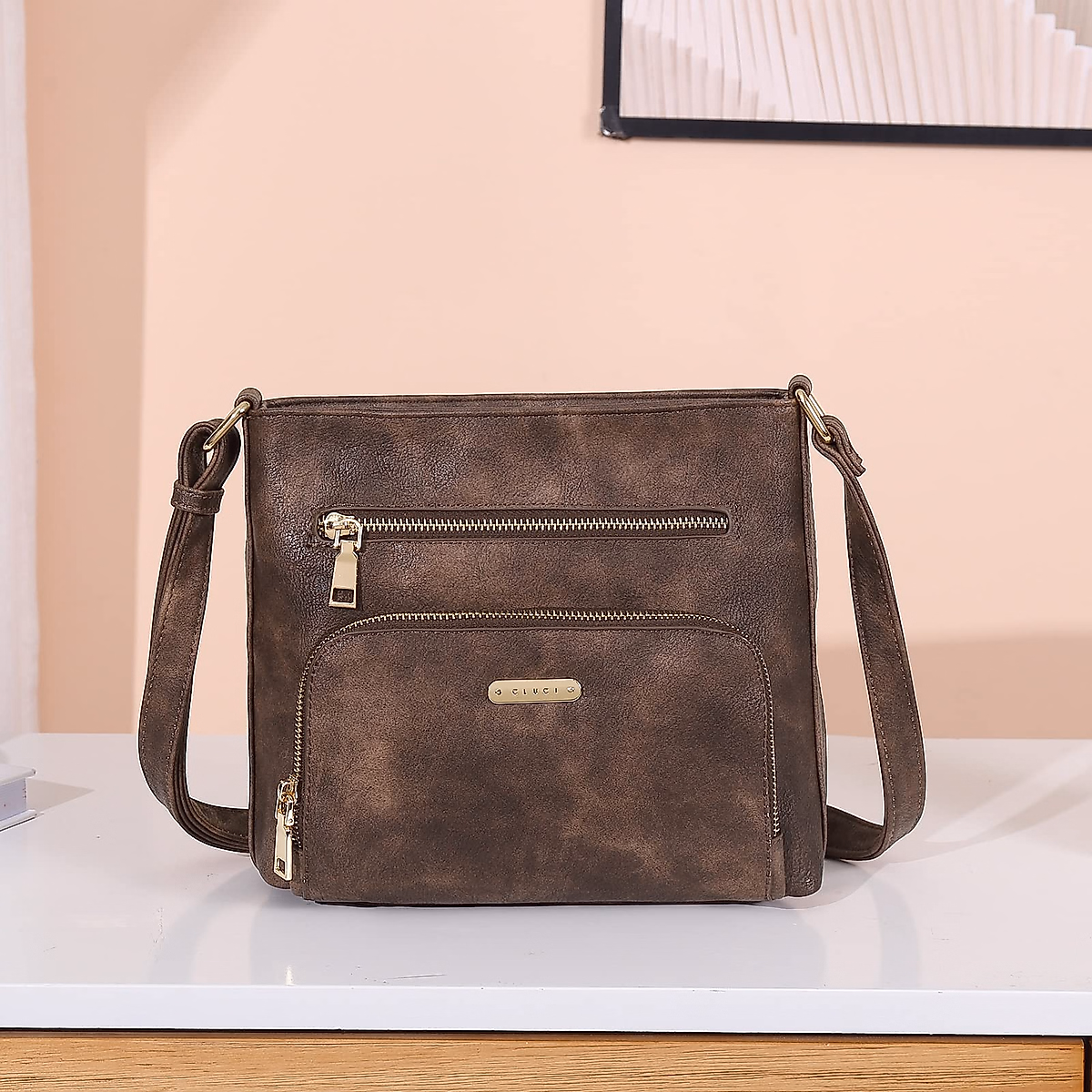 CLUCI Women Multi Pockets Crossbody Purse