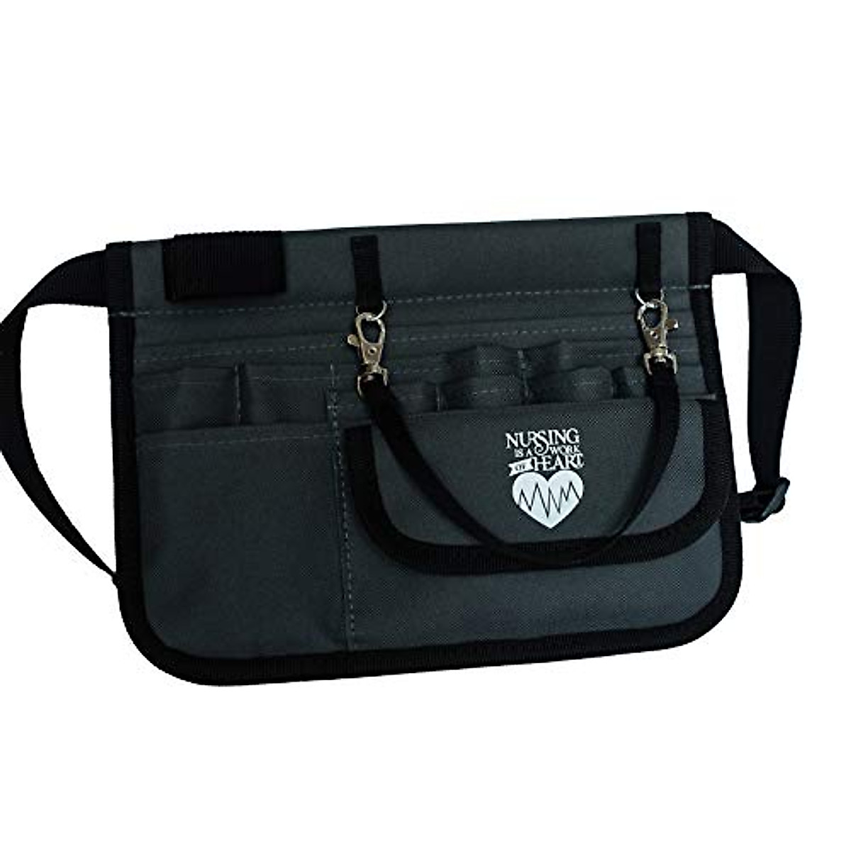 Nurse Fanny Pack with Stethoscope Holder – Medical Waist Bag Ideal for Nurses and Medical Care Workers – Premium Medical Fanny Pack for Nurses - Nurse Gift for Women-Dark Grey