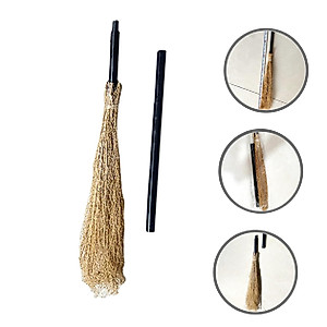 BUTIFULSIC Harry Broomstick Halloween Costume Props Halloween Besom Decor Wizard Broom Props Wizard Cosplay Adult Home Accessories Decor Witch Broomtick Prop Wooden Classic The Witch