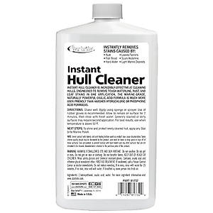 STAR BRITE Instant Hull Cleaner - Easily Remove Stains, Scum Lines & Grime for Boat Hulls, Fiberglass, Plastic & Painted Surfaces - Wipe On, Rinse Off Formula 32 Ounces (081732)