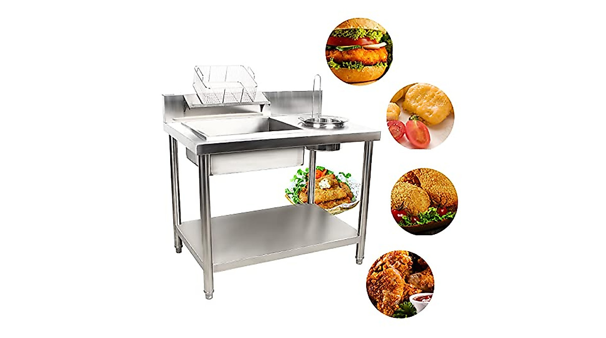 KOLHGNSE Breading Table for Fried Foods - Durable & Hygienic