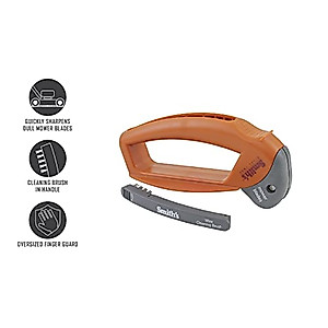 Smith's 50603 Lawn Mower Blade Shop Essentials Sharpener, Orange