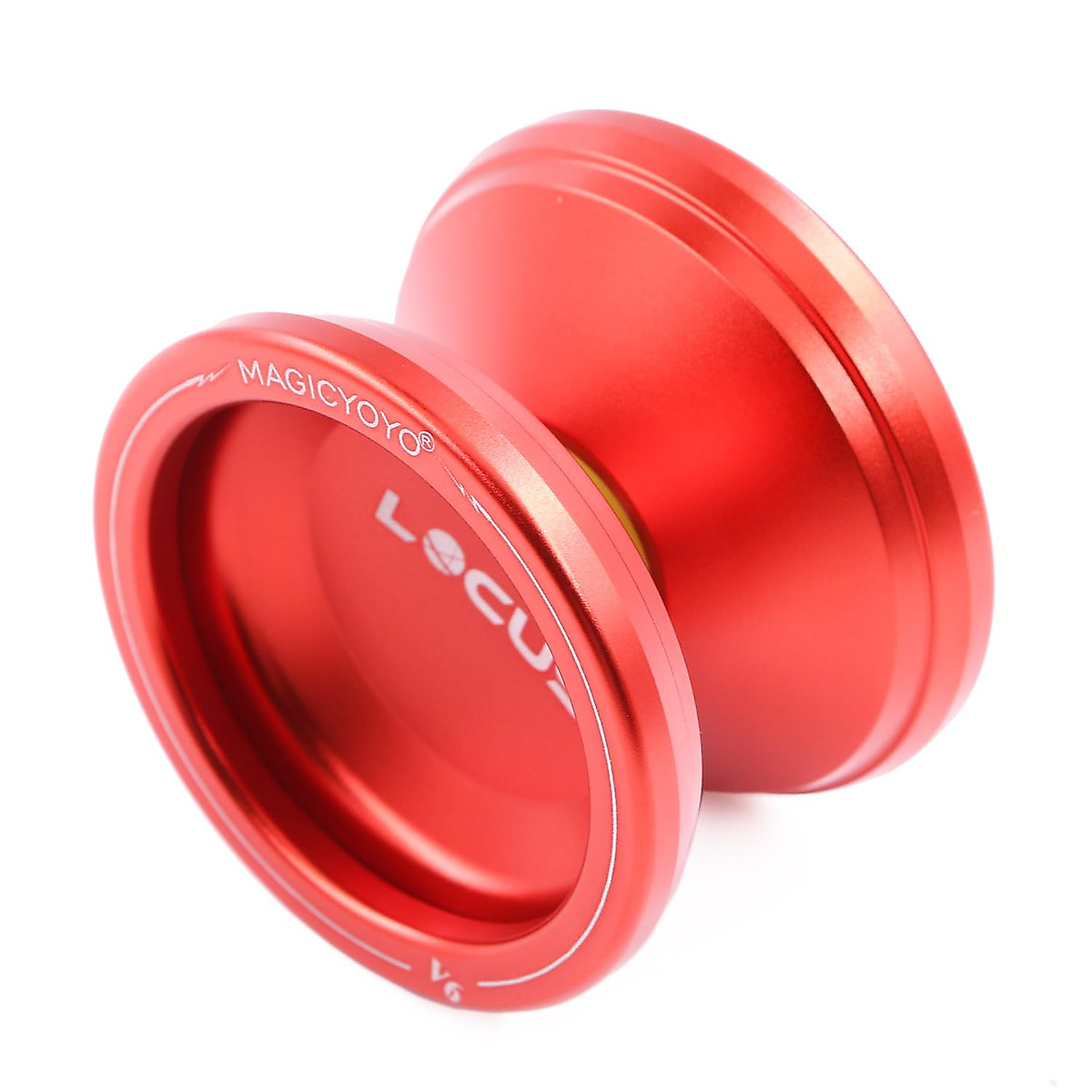 MAGICYOYO V6 Locus Yoyo Professional Responsive Yoyos for Kids Teens Adults, Beginners Yo-yo, Stable Practice Yo-yos for Girls Ladies, Metal Yoyo with Yo Yo Glove+ 12 Yo Yos String+ Pouch Kit, Red