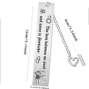 The Love Between an Aunt and Niece is Forever Bookmark Gift for Aunt Niece Best Auntie Bookmark Niece Birthday Christmas Graduation Gift Bookmark from Aunt