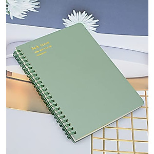 Yansanido Spiral Notebook, 4 Pcs 4 Color A5 Thick Plastic Hardcover 7mm College Ruled Paper 80 Sheets (160 Pages) Journal for School and Office Supplies (4 Pcs A5)