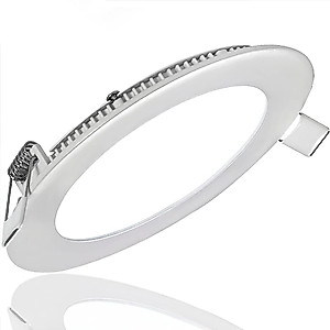 AIKUZ Ultra-Slim Round LED Ceiling Spotlight 3W/6W/9W/15W 3 4 6-inch Flat Panel Light Embedded Integrated LED Panel Light Panel Light for Kitchen Staircase Etc Indoor Lighting Ultra Slim (Color : Col