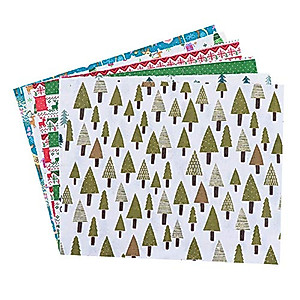 Healifty Fabric 6pcs Christmas Fabric Cotton Fabric Bundle Squares Patchwork Cloth Quilting Fabric Cloth for DIY Christmas Wreath Doll Dress Coaster Sewing Quilting 40x50cm Linen Fabrics